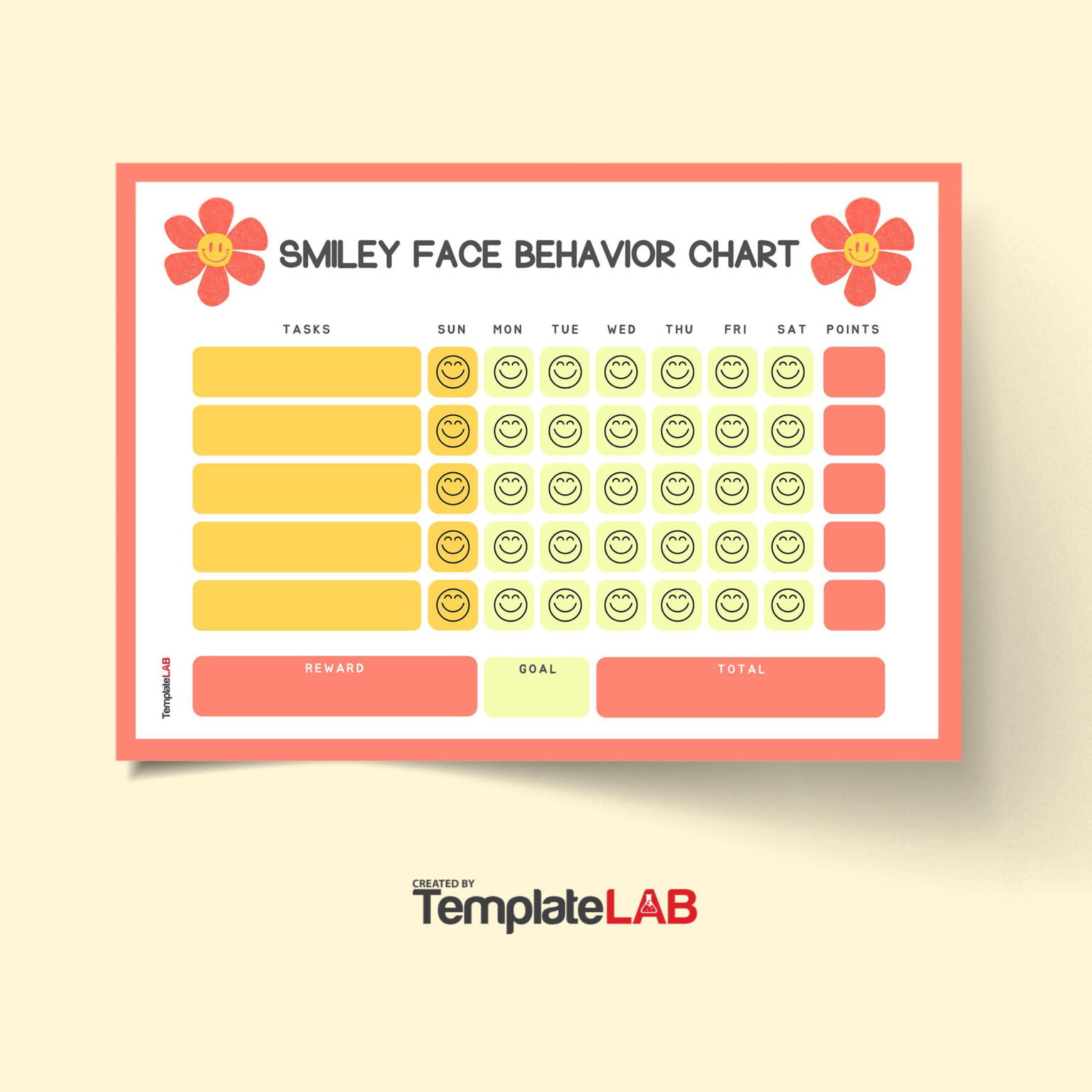 Smiley Face Behavior Chart Free Printable – FREE Printable