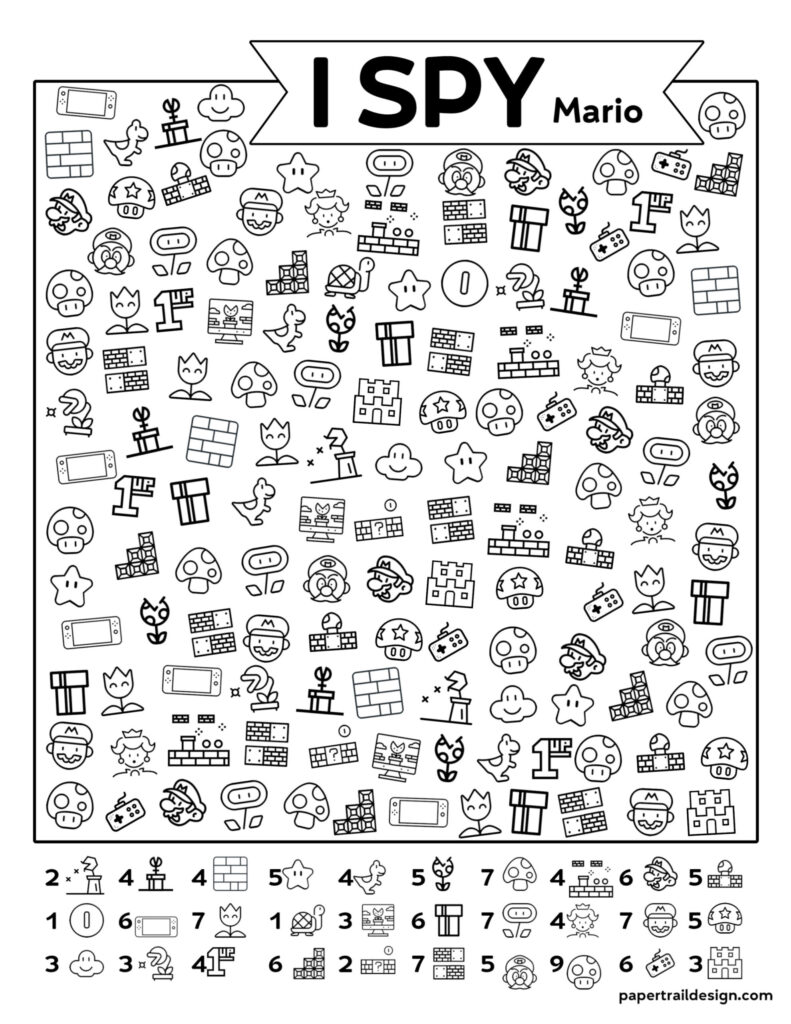 Free Printable Mario Worksheets – FREE Printable