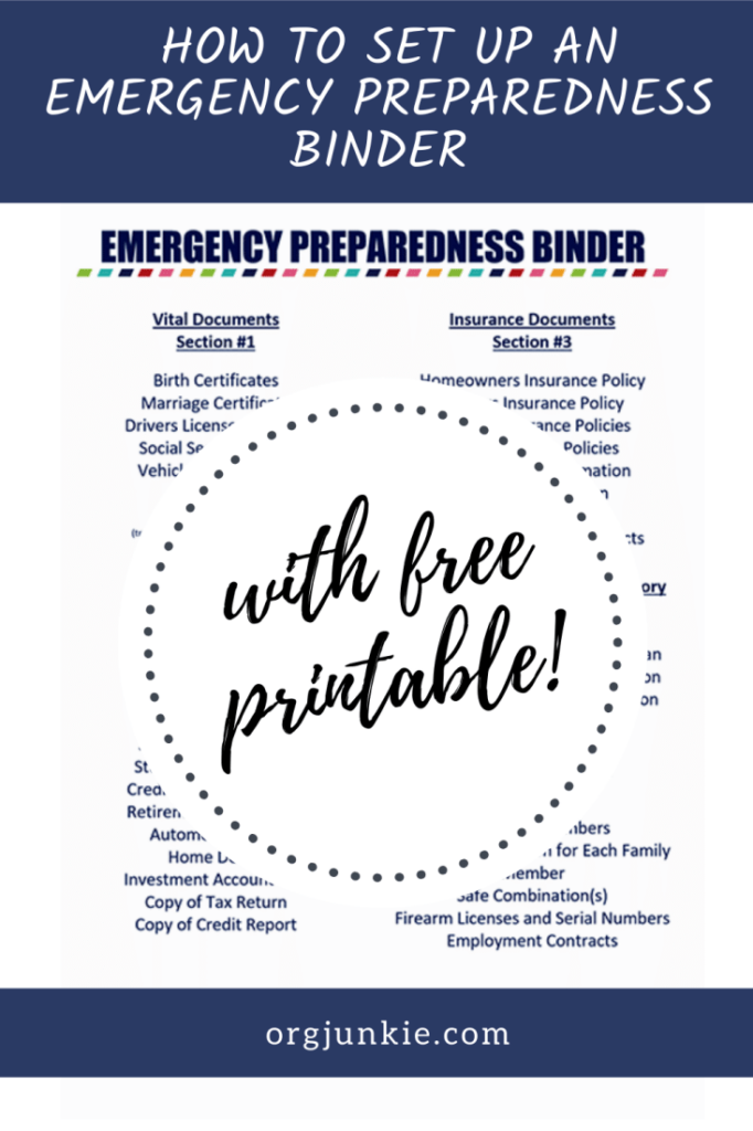 Free Printable Emergency Binder Printables – FREE Printable
