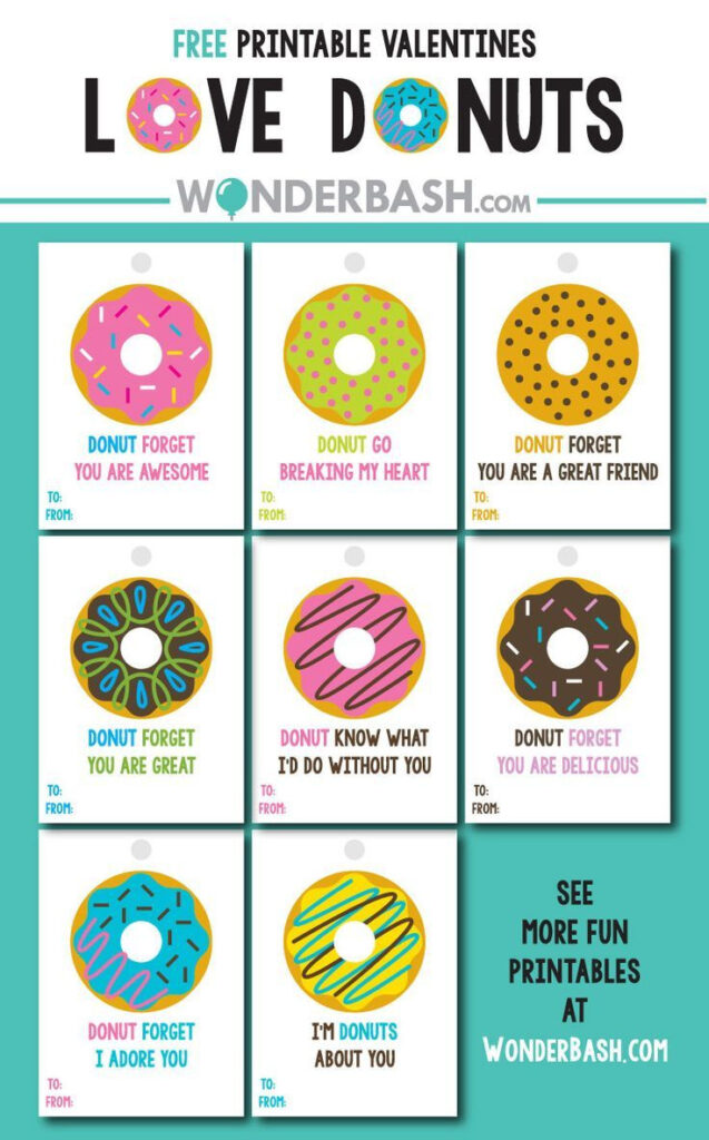 Free Printable Donut Valentine Printable – FREE Printable