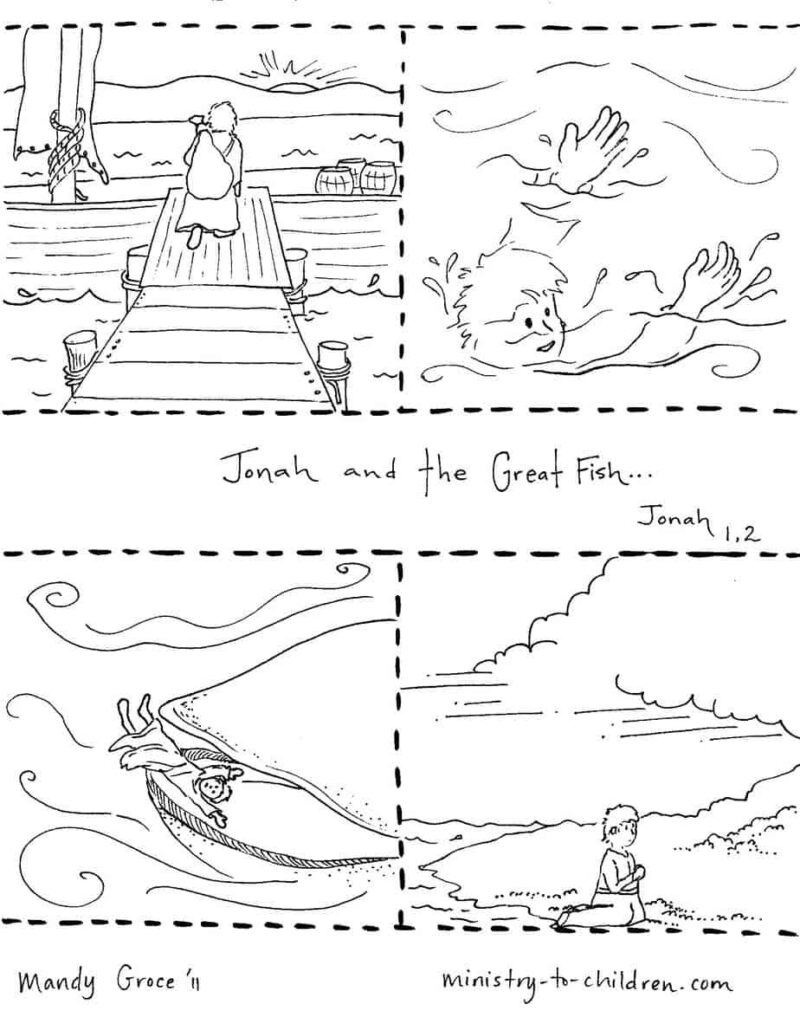 Free Printable Jonah and the Whale Coloring Page – FREE Printable