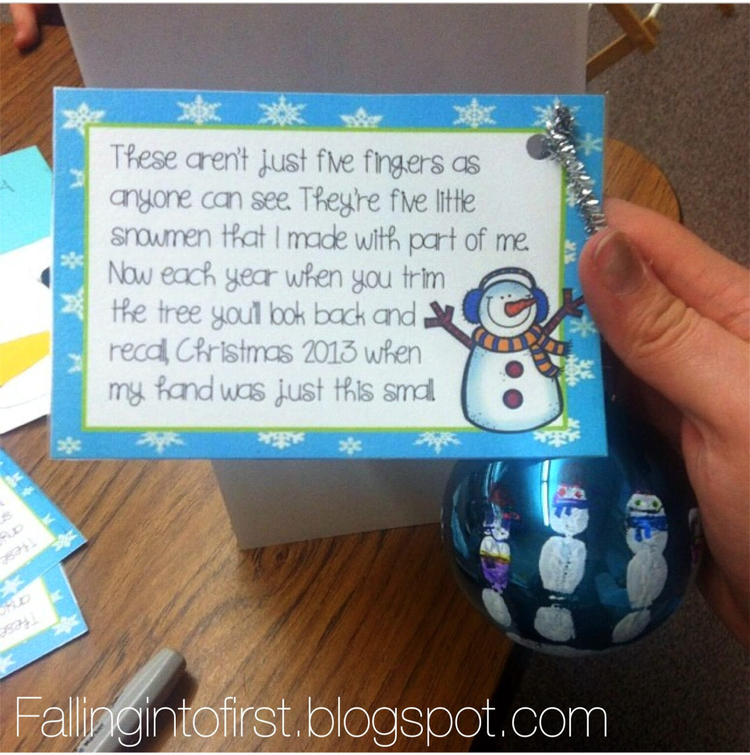 Free Printable Snowman Handprint Ornament Poem – FREE Printable